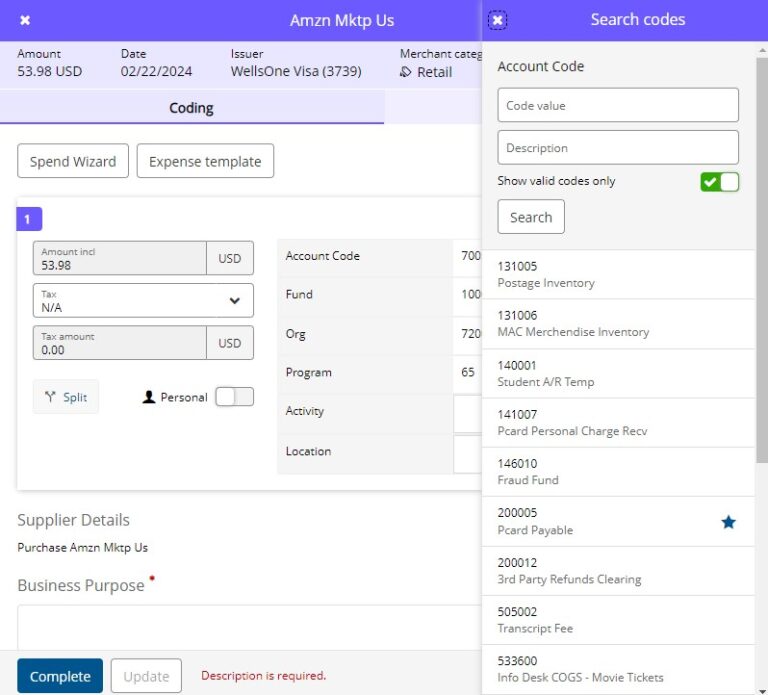 Pcard Expense Reconciliation - Business Services - Macalester College